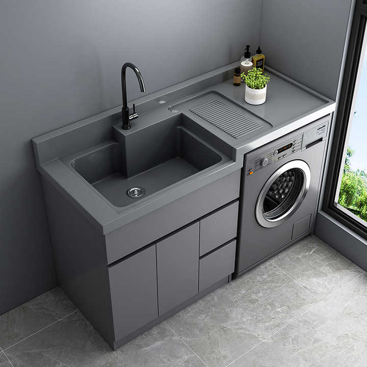 Modern Laundry Cabinet for Washing Machine - Stylish & Space-saving