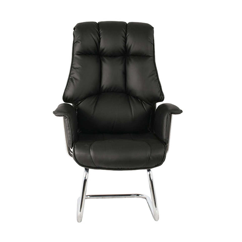 Office Furniture Meeting Chair Fixed Bow Base PU Leather Executive ...