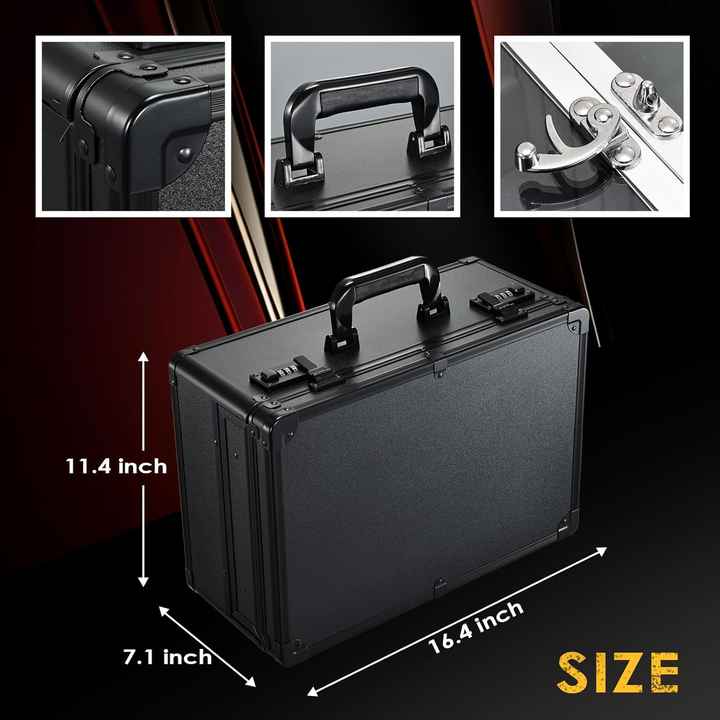 Barber Case 6 Clippers Sliding Tray Stylist Hairdressing Tool Box ...