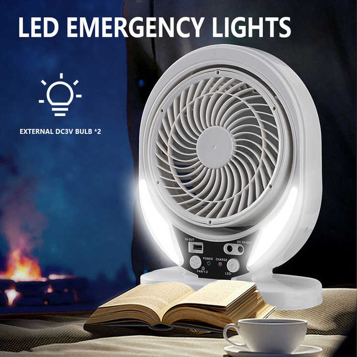 Solar Fan Light Powered Rechargeable Solar Fan With Solar Panel and Led ...
