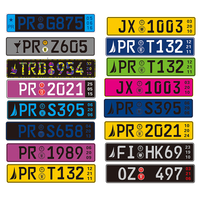 Factory wholesale hidden euro license plate custom promotion tablilla ...