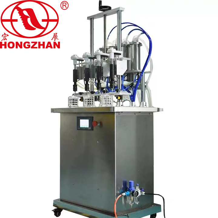 4 Heads Small Bottles Vacuum Liquid Water Juice Filler Perfume ...