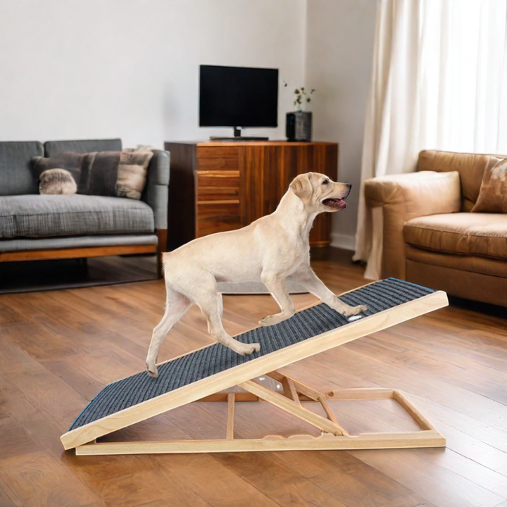 Adjustable Wooden Pet Ramp Small Animal Folding Climbing Ladder with ...