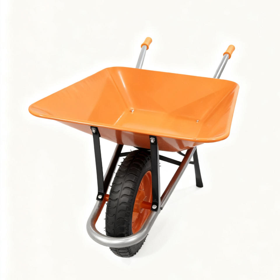 Robust Hand Trolley 200kg Capacity Steel Frame Construction Material ...