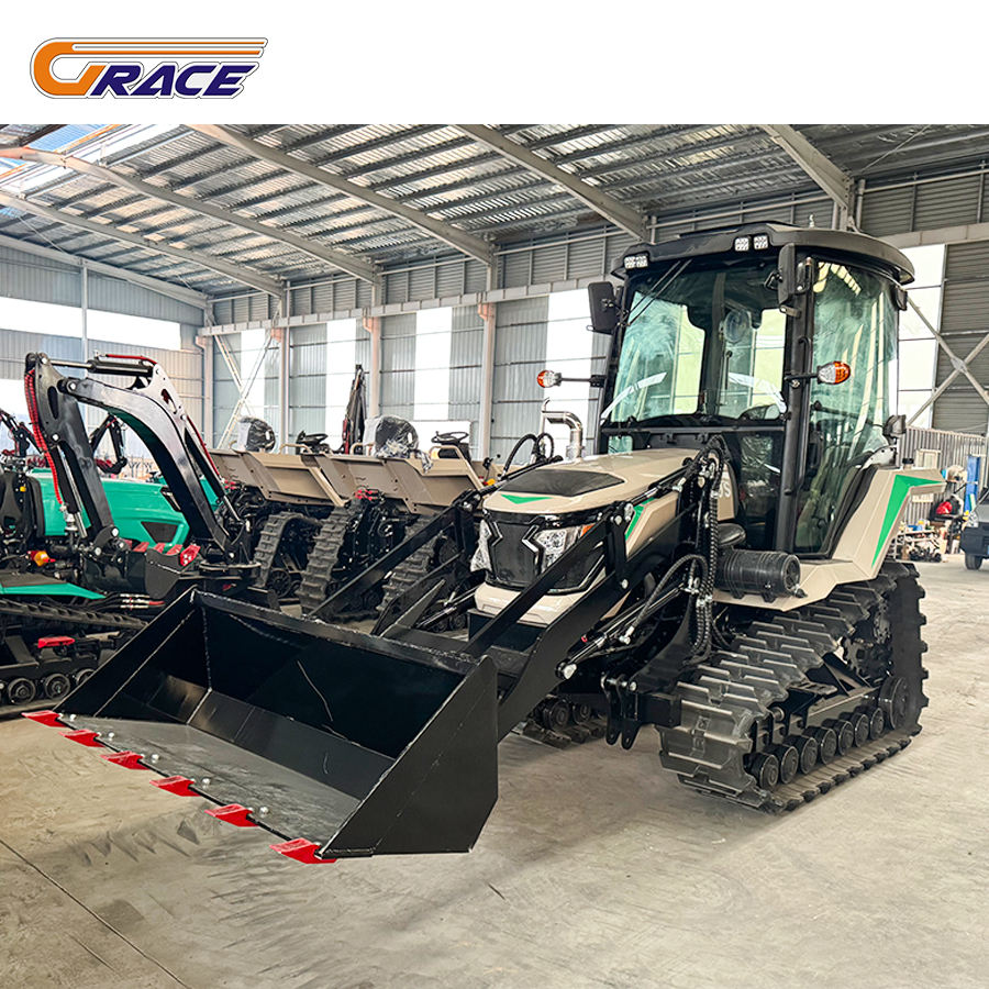 120hp Rubber Agriculture Track Crawler Tractors Rotary Tiller ...