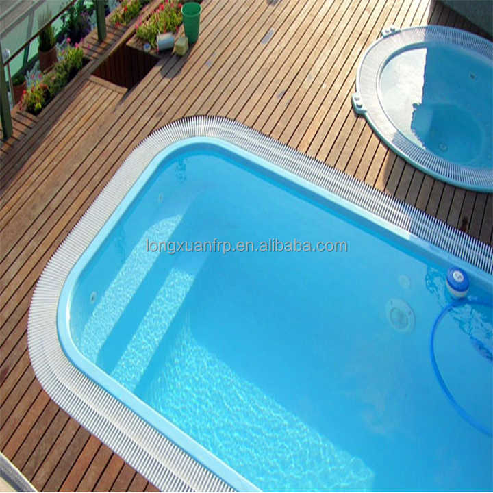 Fiberglass Swimming Pool for Adults and Children - LED Lights and Skimmer