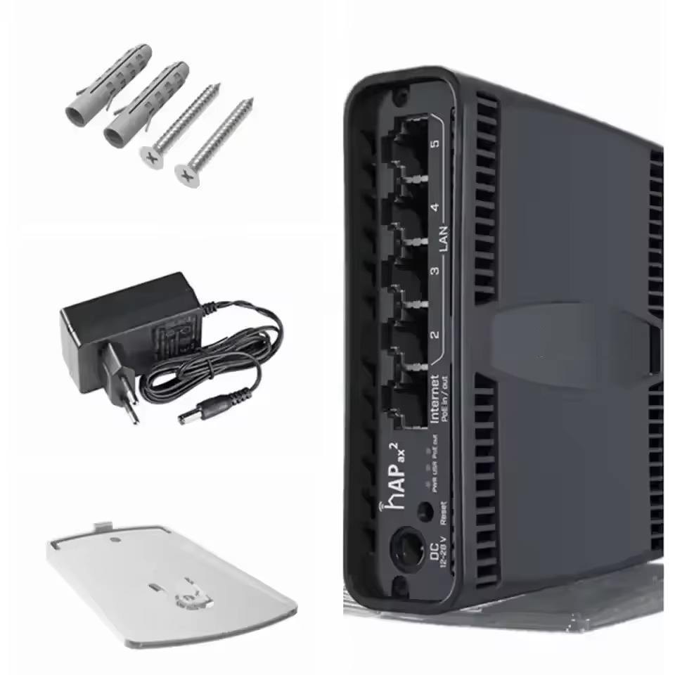 Mikrotik C52iG-5HaxD2HaxD-TC HAP AX2 Enterprise Dual Band WiFi 6 Router ...