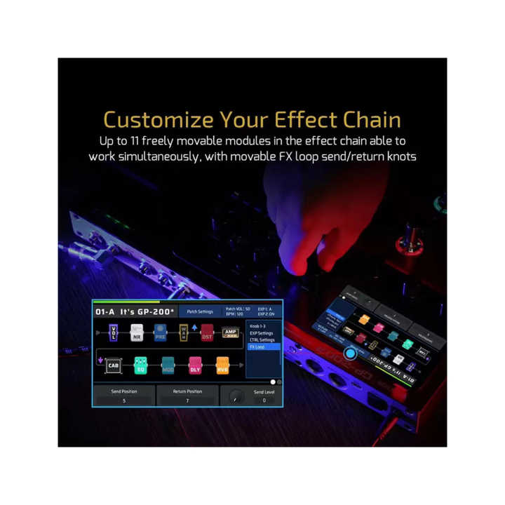 Red Multi Effects Guitar Pedal with IR Loading & Music Effect