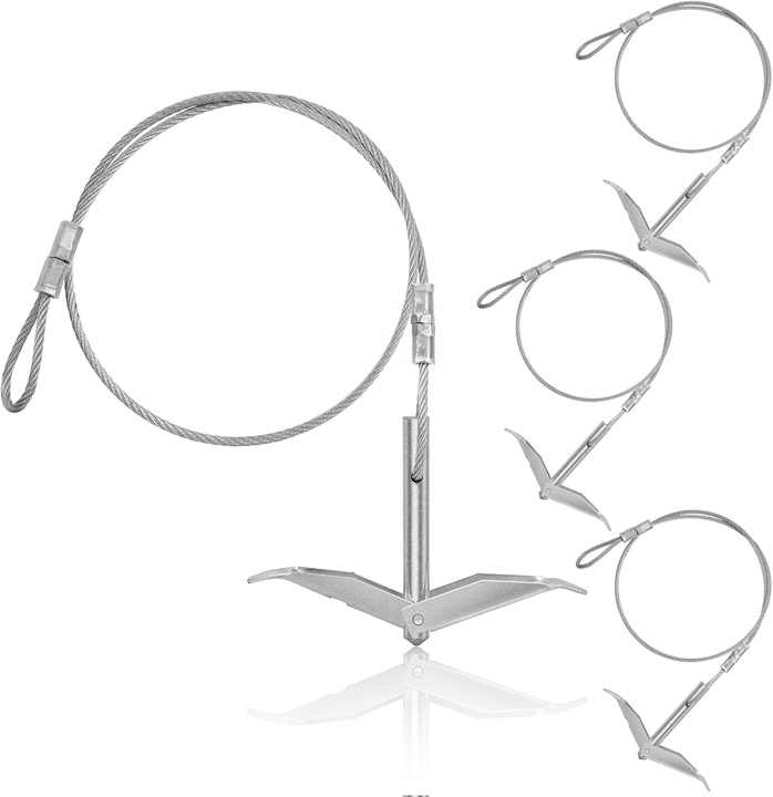 Sturdy 1/6" Galvanized Earth Anchor Cable Stakes for Greenhouse