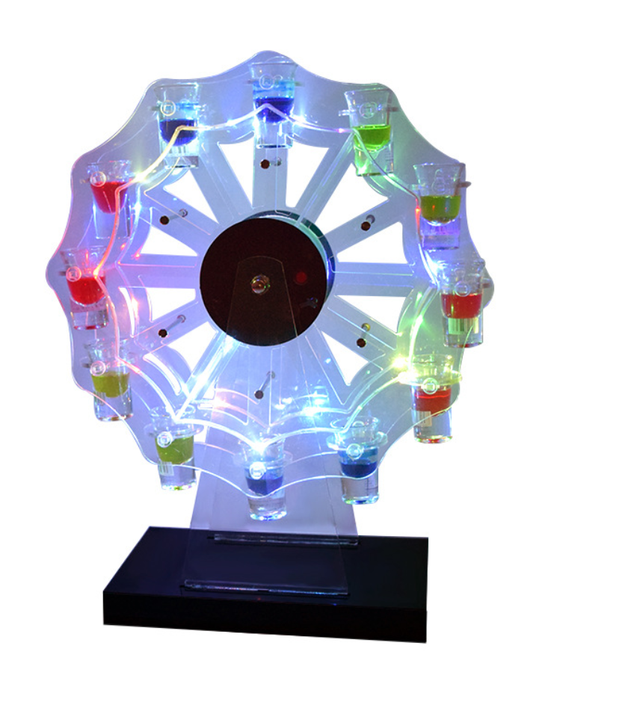 2022 New Model Revolving Glass Display Stand LED Ferris Wheel