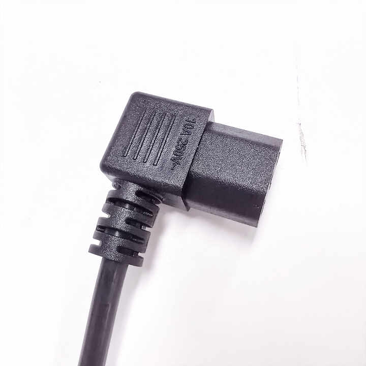 13a 230v 3 Pin UK Plug to Right Angled C13 Power Cord 2M 1mm2 Power ...