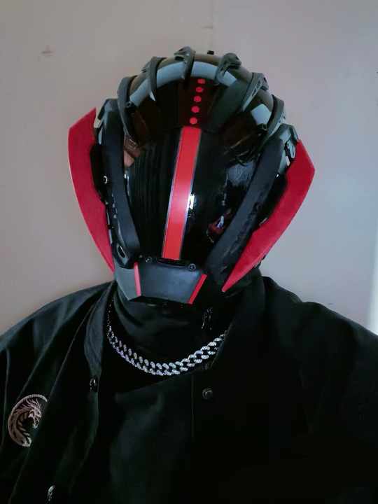 Cyberpunk Techwear Mask for Halloween Cosplay, LED Helmet Accessory for ...