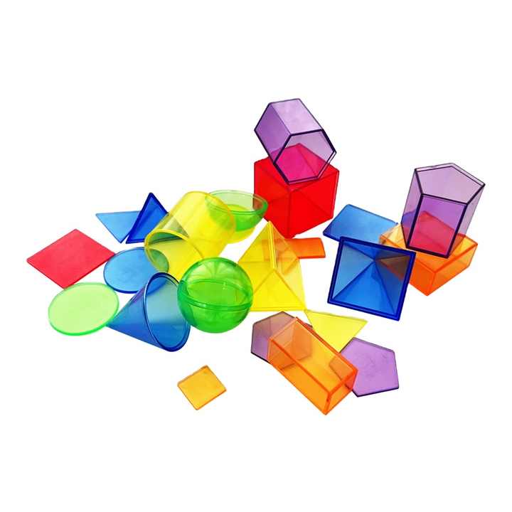 Kids Toys Educational Transparent 5cm Geometric Solids Science ...