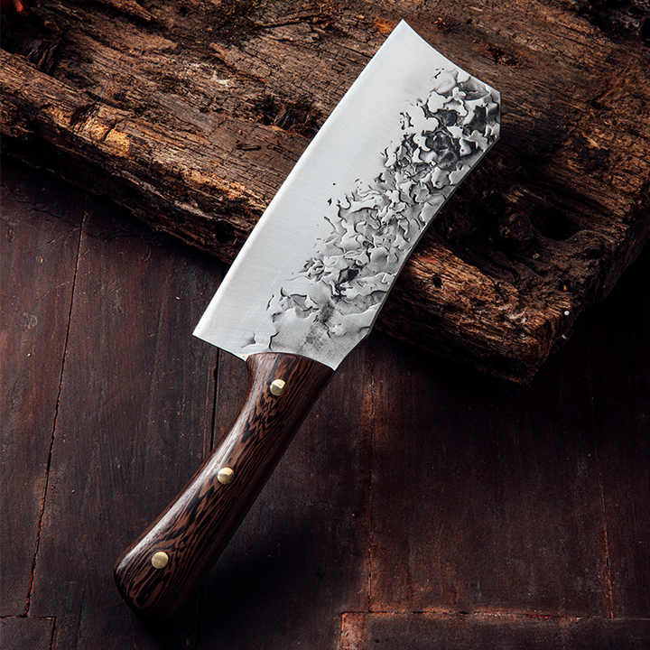 Hand Forged Butcher Knives Super Heavy Sharp Hammered High Carbon ...