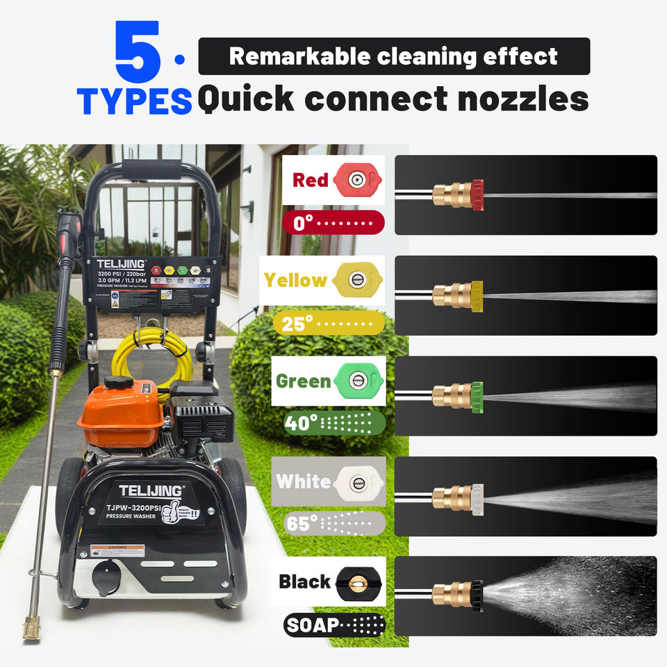 New Upgraded Folding 3200PSI Pressure Washer Copper Pump Head Swash ...