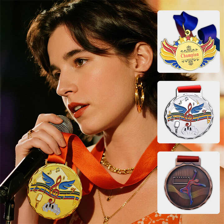 Custom Jagged Wavy Edges Colorful Medals Dance Latin Ballet Hip Hop ...