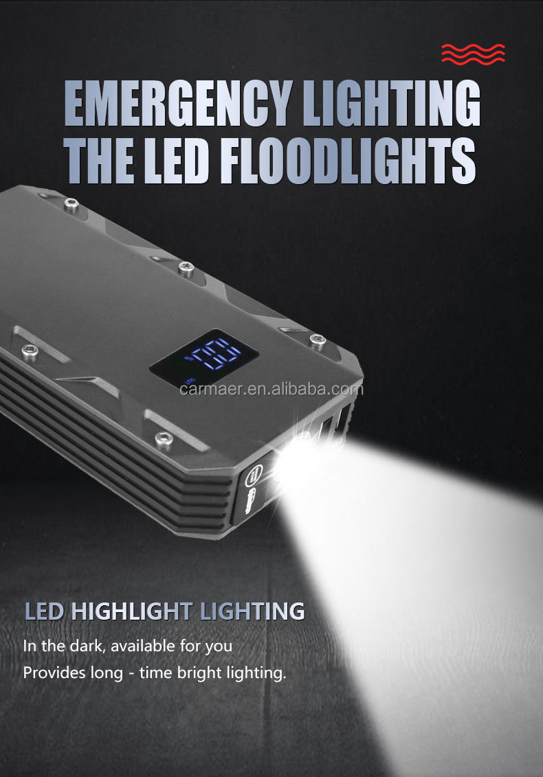 1200A 12V 16800mah high power motor portable car 12v with led light ...