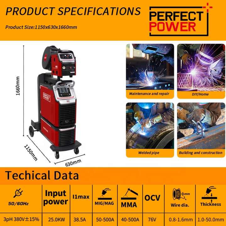 Heavy Industry MIG Welding Machine - CO2 Welder 500A