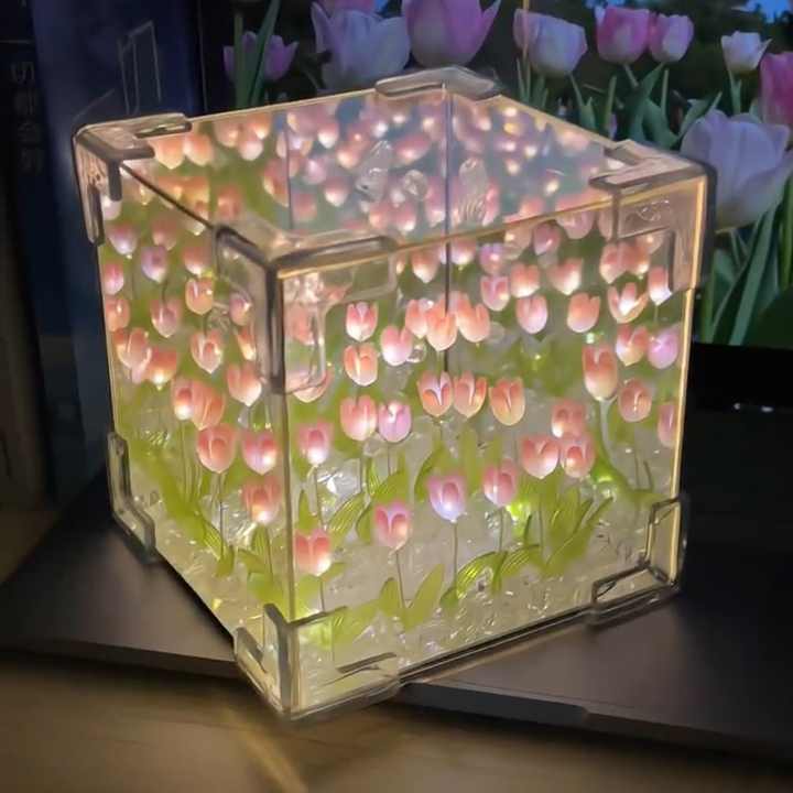 Tulip Night Light Rubik's Cube - DIY Gift for Valentines