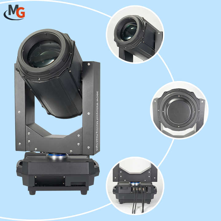 380W Waterproof LED Moving Head Light for Outdoor Use - DMX, IP65, OEM