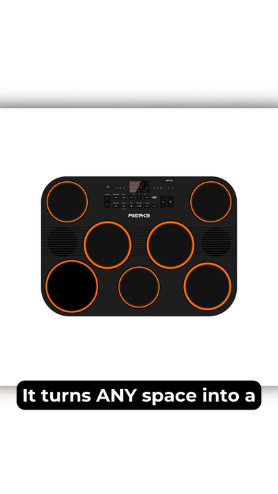 AIERKE Integrated Smart Electronic Drum-GP431 Mesh Pad for Silent ...