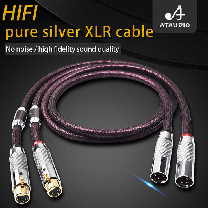 ATAUDIO Hi-End Pure Silver XLR Audio Cable - HIFI XLR Balanced Cable