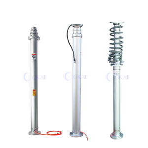 20m Telescopic CCTV Camera Mast Pole - Pneumatic, Aluminum Alloy