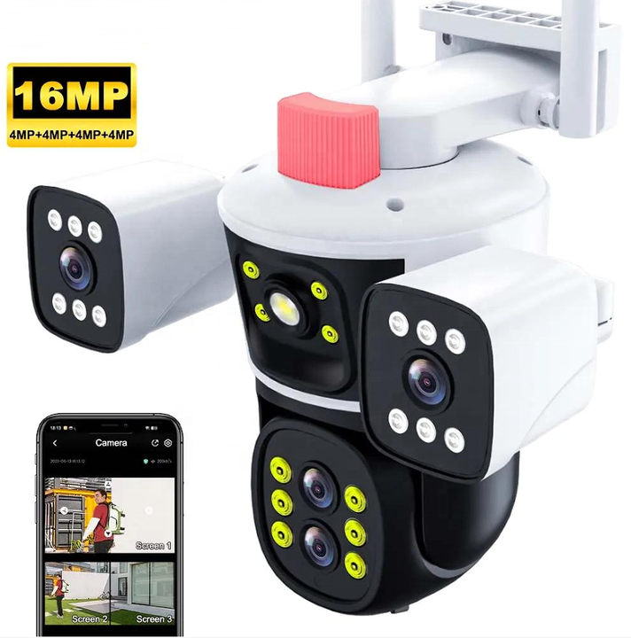 Regis 8K 16MP 4 Lens Security Camera with 10X Zoom