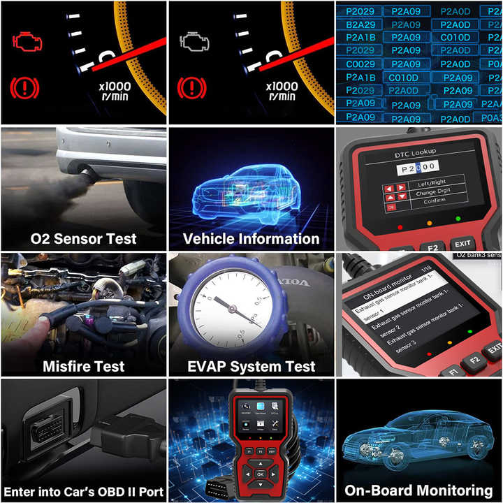 OBDII V519 Handheld Car Diagnostic Tool Fault Code Reader Universal ...