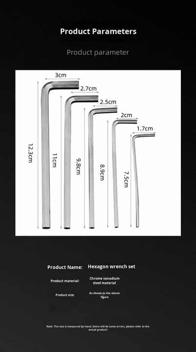 L Shape Metric Allen Wrench Set Inch Wrench L Wrench Keys Size Allen ...