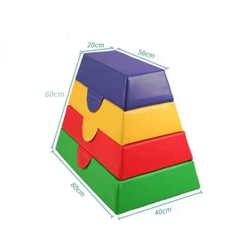 Professional 4 Section Gymnastics Vaulting Box for Kids Soft Sponge ...