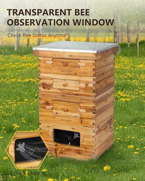 Full Assembled 4-Layer Langstroth Beehive China Fir Wood with Frames ...