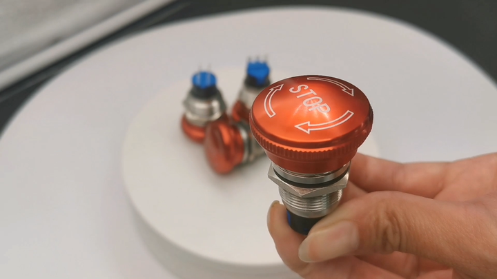 22mm E Stop Button - Red Mushroom Explosion Proof Emergency Stop Push ...