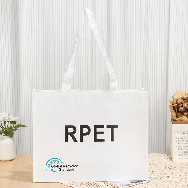 Custom Logo Water Bottle Recycled Rpet Tote Bag GRS Certified RPET Non ...