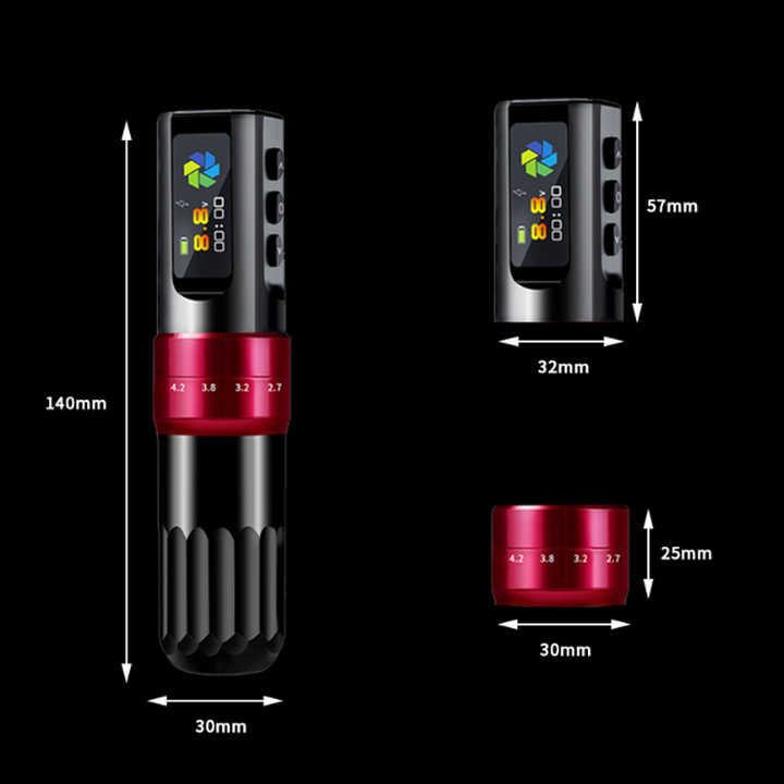 F3 Adjustable Stroke Tattoo Pen Machine 2000mAh Lithium Battery ...