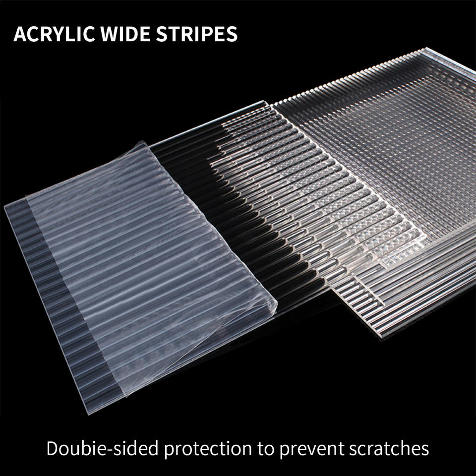 Customizable Stone-Patterned & Corrugated Transparent Organic Glass ...