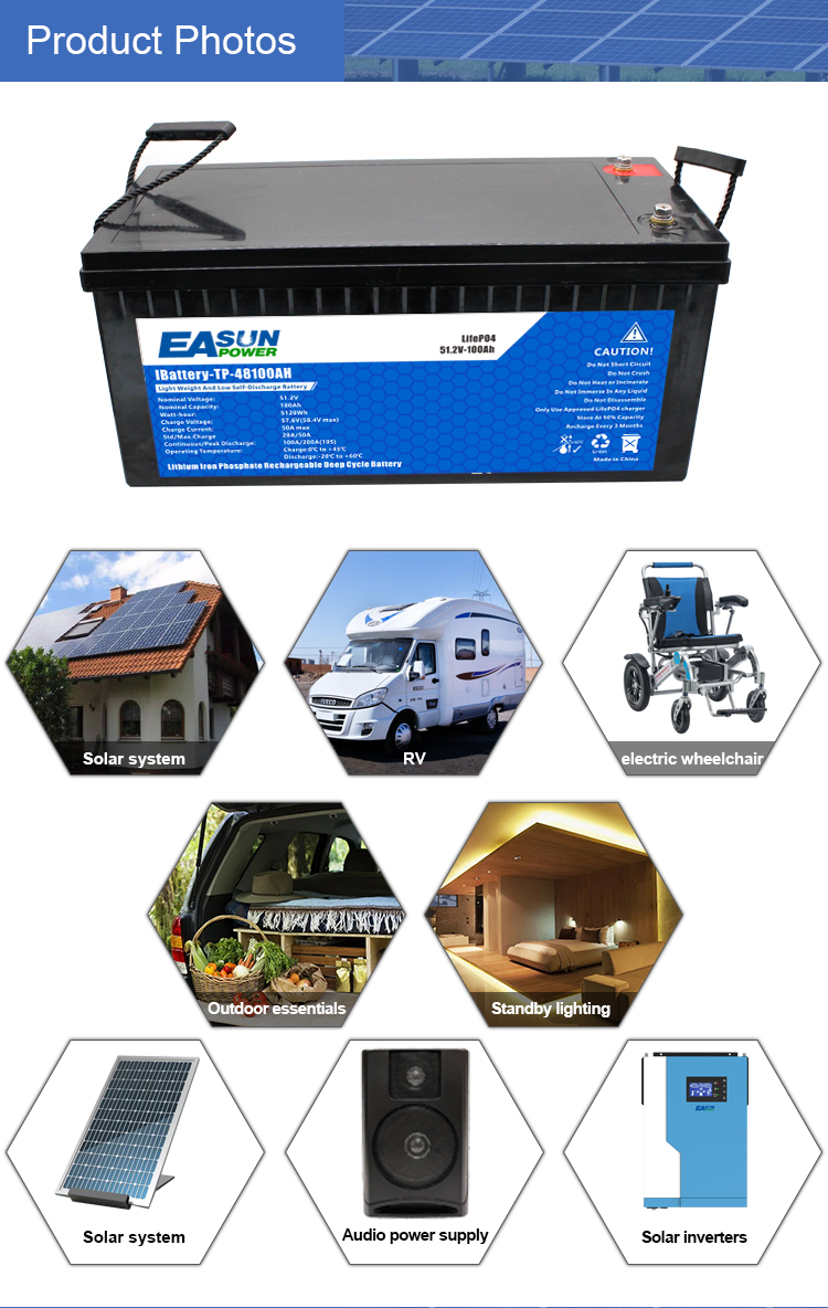 Easun Power Lithium Battery Pack 600wh 1200wh 2400wh 12v 24v 48v 50ah ...