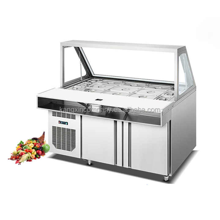 KX-1.2 Commercial Cylinder Salad Table - Single-temperature