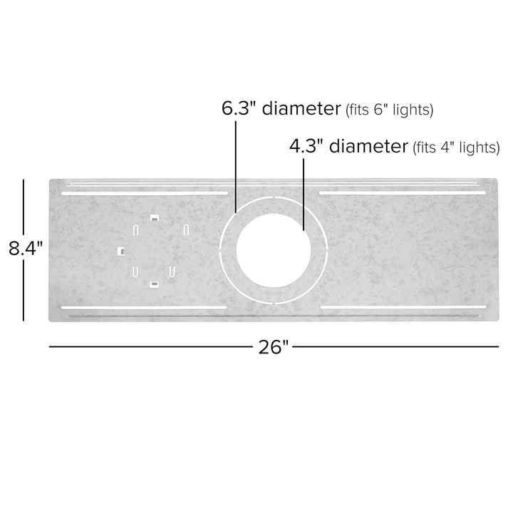 New Construction 6 Inch Pot Light Mounting Plate Brackets Slim Panel ...