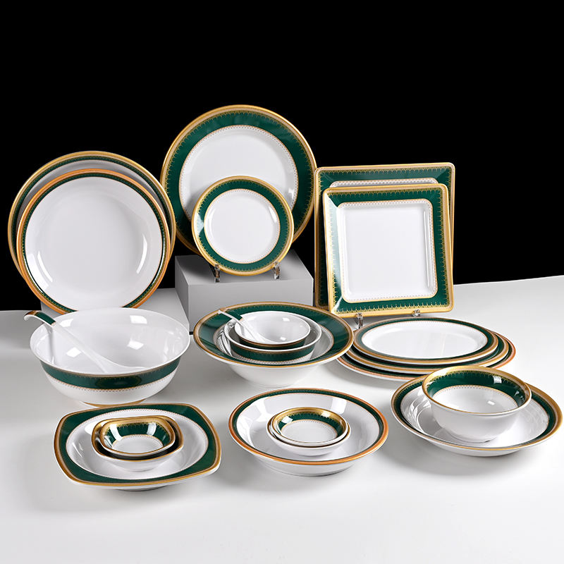 Eco-friendly Melamine Dish Plate Set for Commercial Use