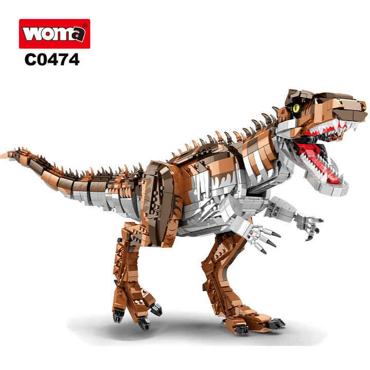 WOMA TOYS Tyrannosaurus Rex Block Build Kids Diy Assembly Plastic ...