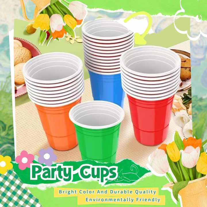Custom Brand Logo Reusable PP 16oz Red Plastic Party Bar Cup Disposable ...