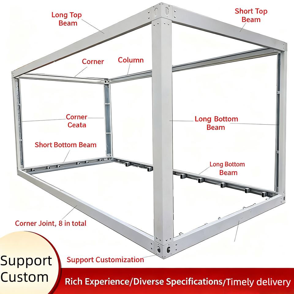 Detachable 10ft 20ft Modular Steel Prefabricated House Frame