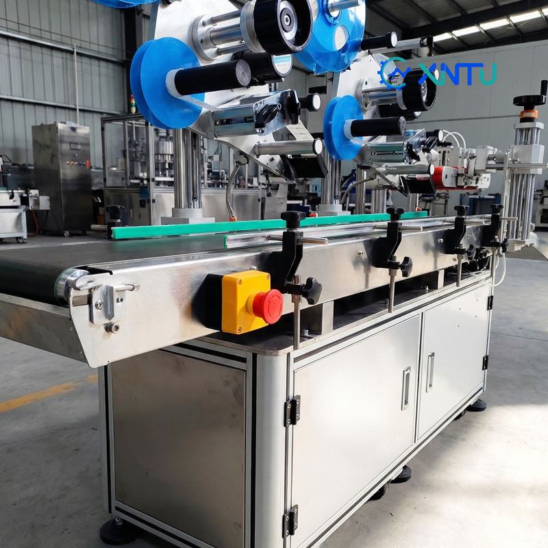 Semi-automatic Carton Labeling Machines Right Angle Carton Box Corner ...
