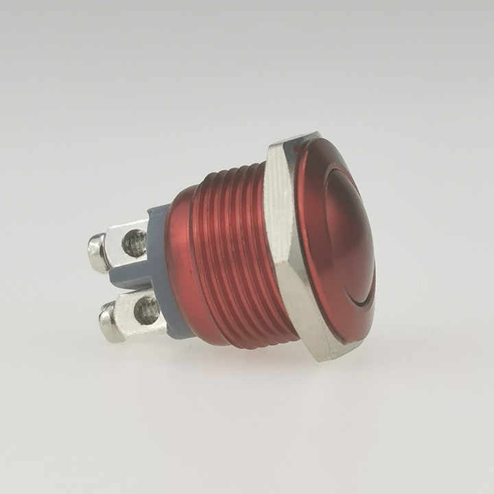 IP65 Waterproof 16mm Red Metal Button Switch 1NO1NC Electronic ...