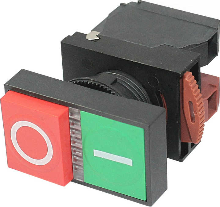 1NO 1NC Reset Latching Indicator 22mm Double Head Red and Green Start ...