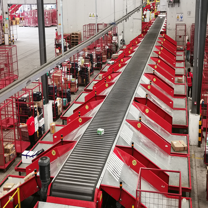 Automatic Sorting Machine Parcel Sorting Solutions Narrow Belt Sorter ...