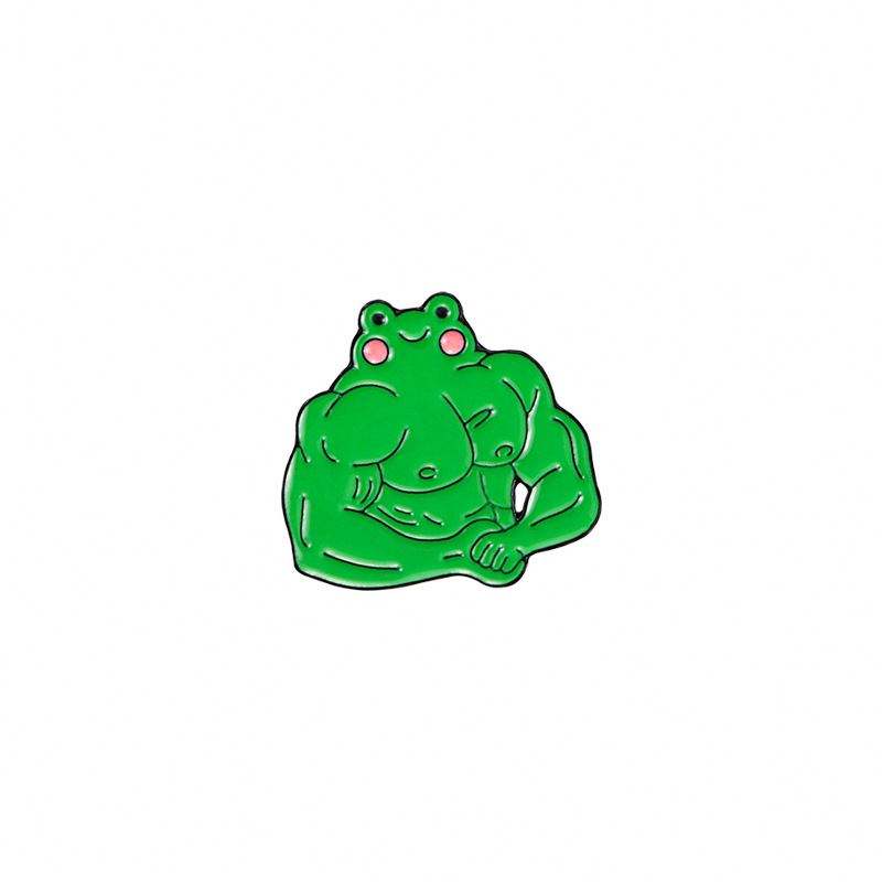 Creative Cartoon Funny Frog Sports Fitness Animation Characters Alloy ...