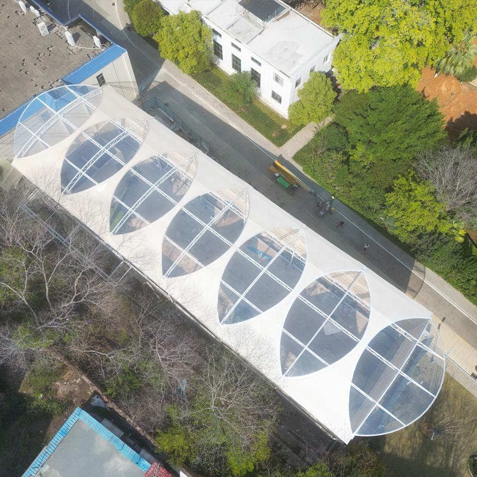 Landscape Tensile Membrane Structure PTFE PVDF Fabric Eco Friendly ...