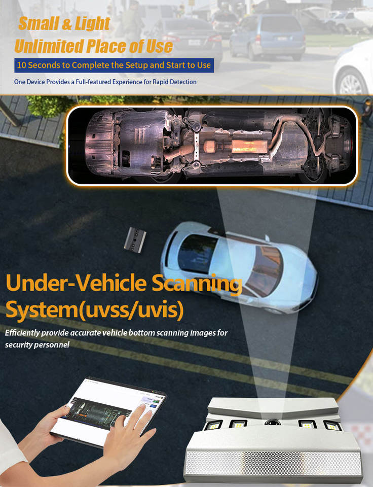 Signalway Mobile Under Vehicle Scanner 3MP UVSS Chassis Camera 30T Load ...